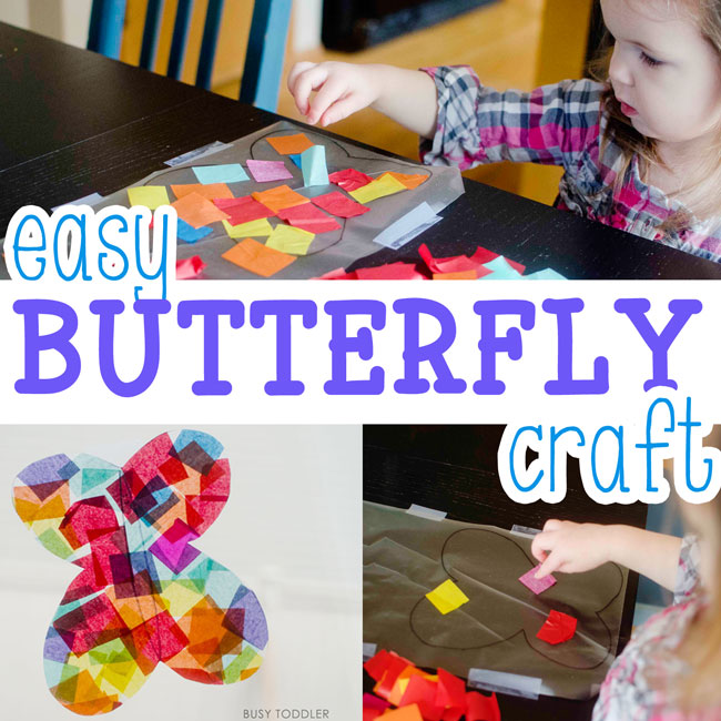 Easy Butterfly Craft Busy Toddler