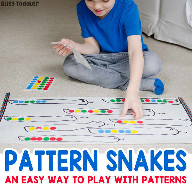 Make Pattern Snakes Preschool Patterns Activity Busy Toddler Make Pattern Snakes Preschool Patterns Activity Busy Toddler