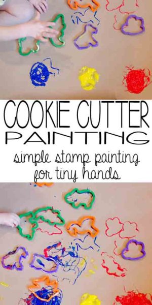 Cookie Cutter Painting - Busy Toddler