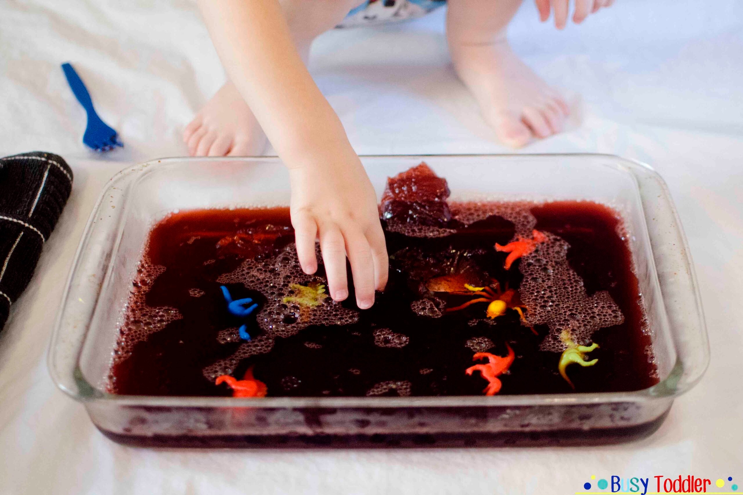 Jello Dig: Messy Sensory Excavating - Busy Toddler