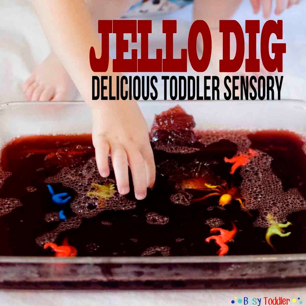Jello Dig: Messy Sensory Excavating - Busy Toddler