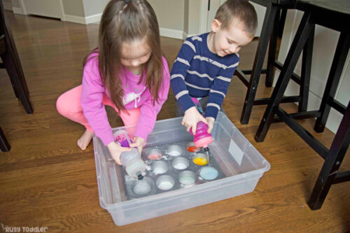 Hidden Colors - Toddler Science Experiment - Busy Toddler