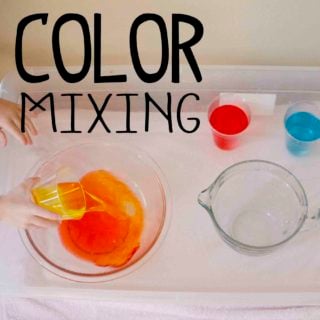 Color Mixing Science Station - Busy Toddler