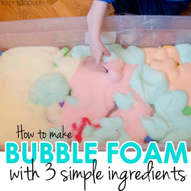 Bubble Foam Sensory Activity - Busy Toddler