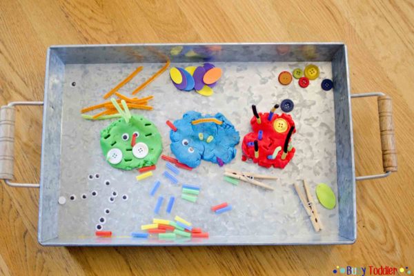 Play-Doh Faces Invitation to Play - Busy Toddler