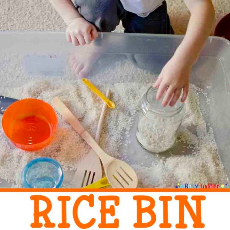 Rice Bin Sensory Play Activity - Busy Toddler
