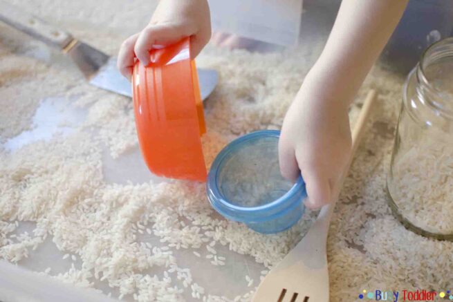 Rice Bin Sensory Play Activity - Busy Toddler