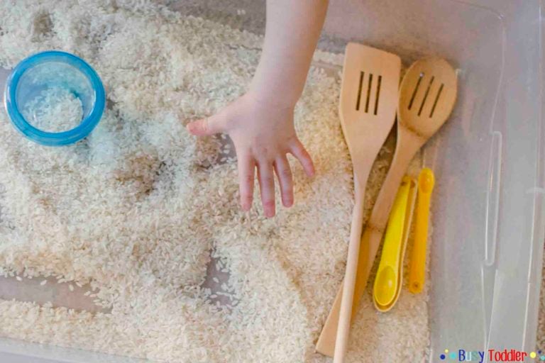 Rice Bin Sensory Play Activity - Busy Toddler