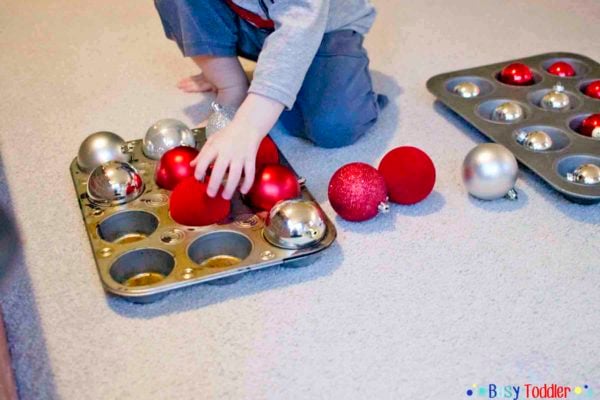 Ornament Sorting: Holiday Math Activity - Busy Toddler