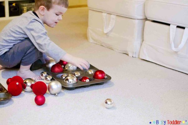 Ornament Sorting: Holiday Math Activity - Busy Toddler