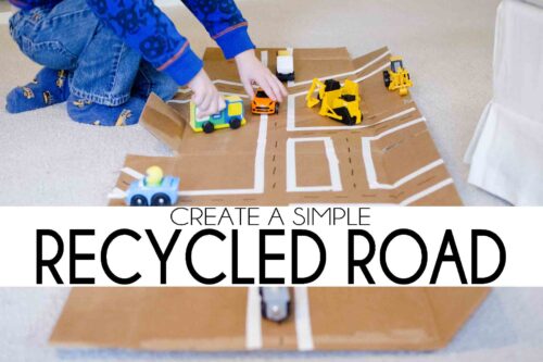 Recycled Road Imaginative Play - Busy Toddler