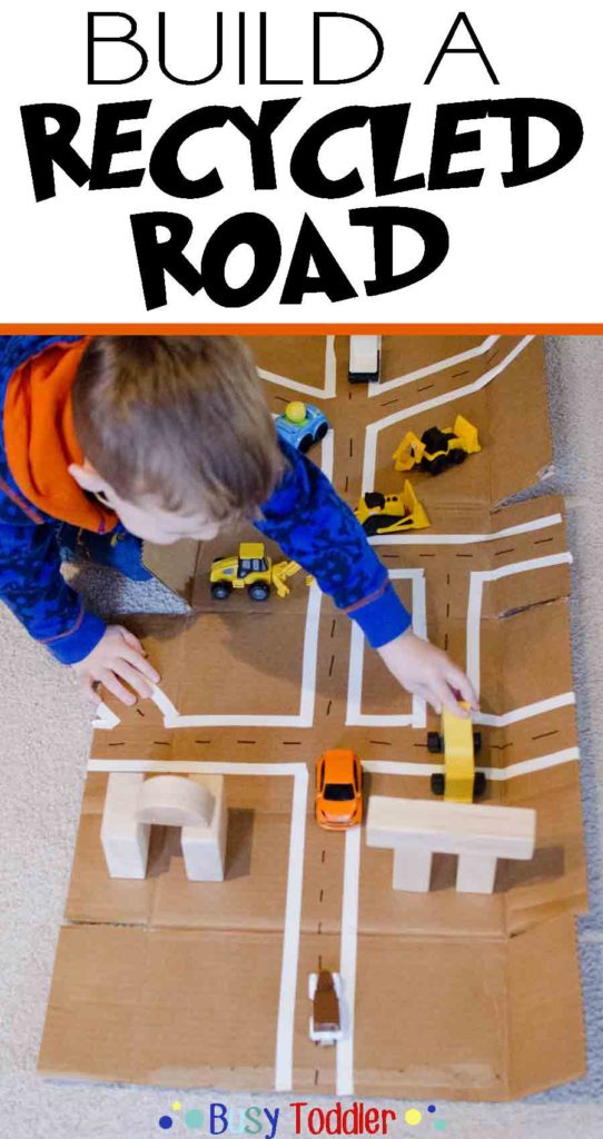 Recycled Road Imaginative Play - Busy Toddler