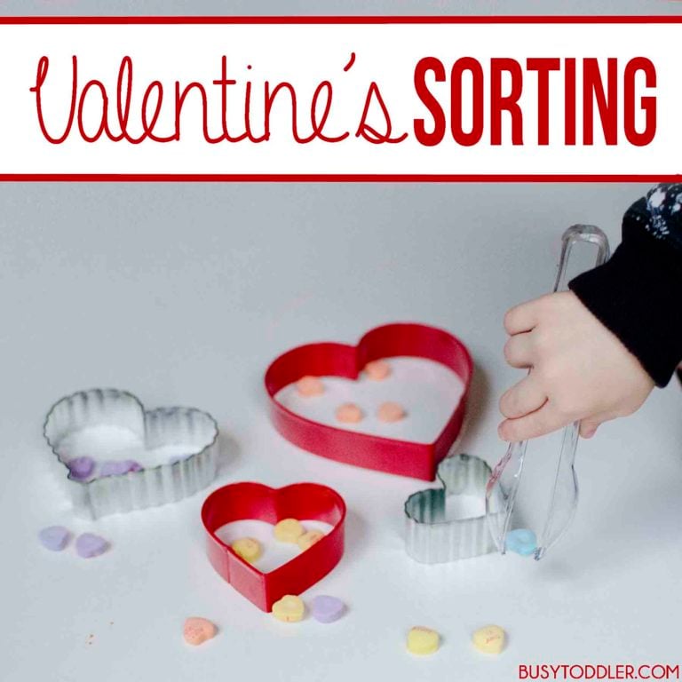Valentine's Day Sorting Activity - Busy Toddler