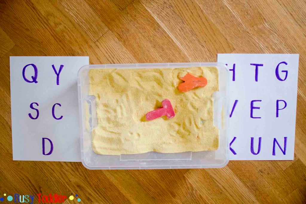 Letter Hunt for Early Literacy - Busy Toddler