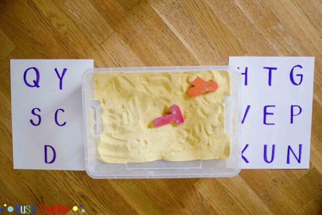 Letter Hunt for Early Literacy - Busy Toddler