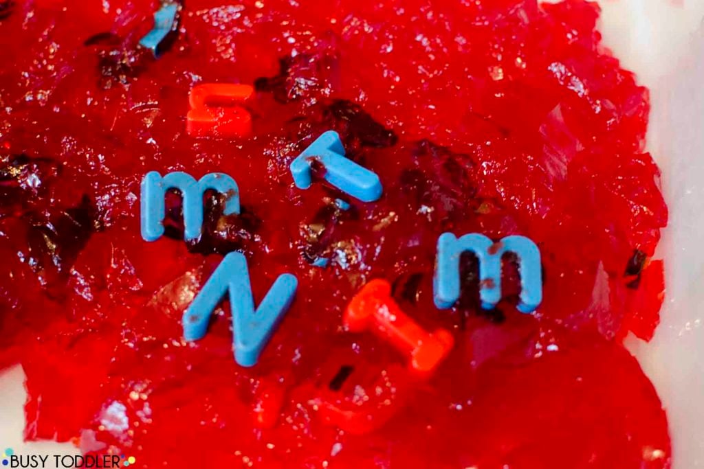 ABC Jello Sensory Play - Busy Toddler