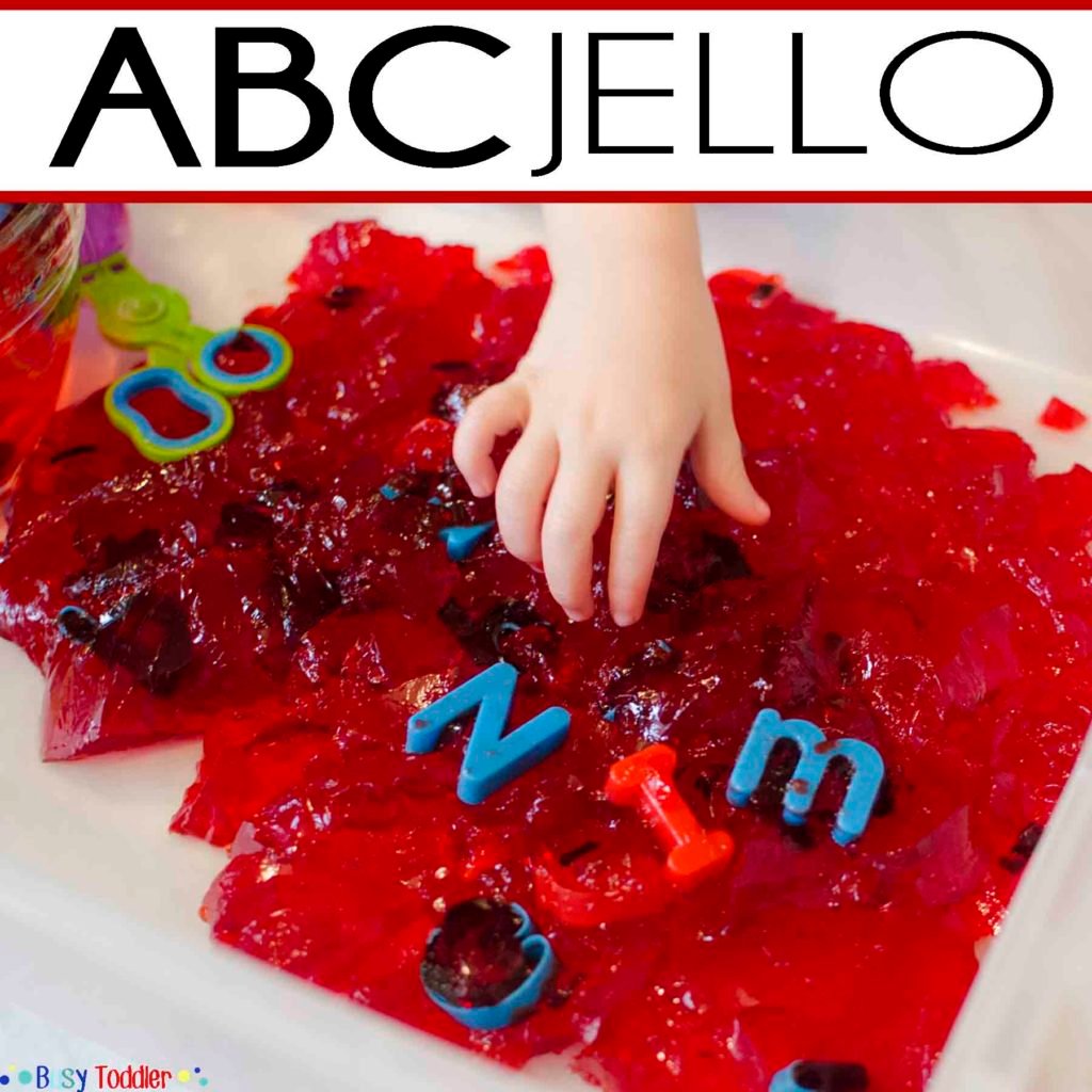 ABC Jello Sensory Play - Busy Toddler