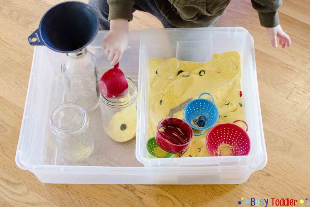 Button Excavating: A digging sensory activity - Busy Toddler