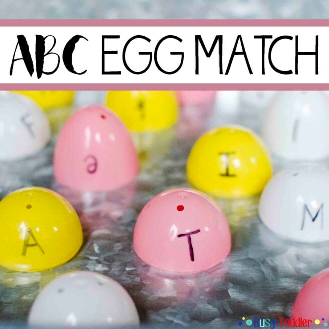 ABC Easter Egg Match - Busy Toddler