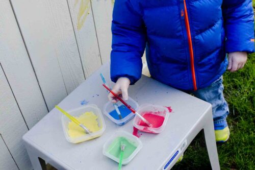 Easy DIY Chalk Paint - Busy Toddler