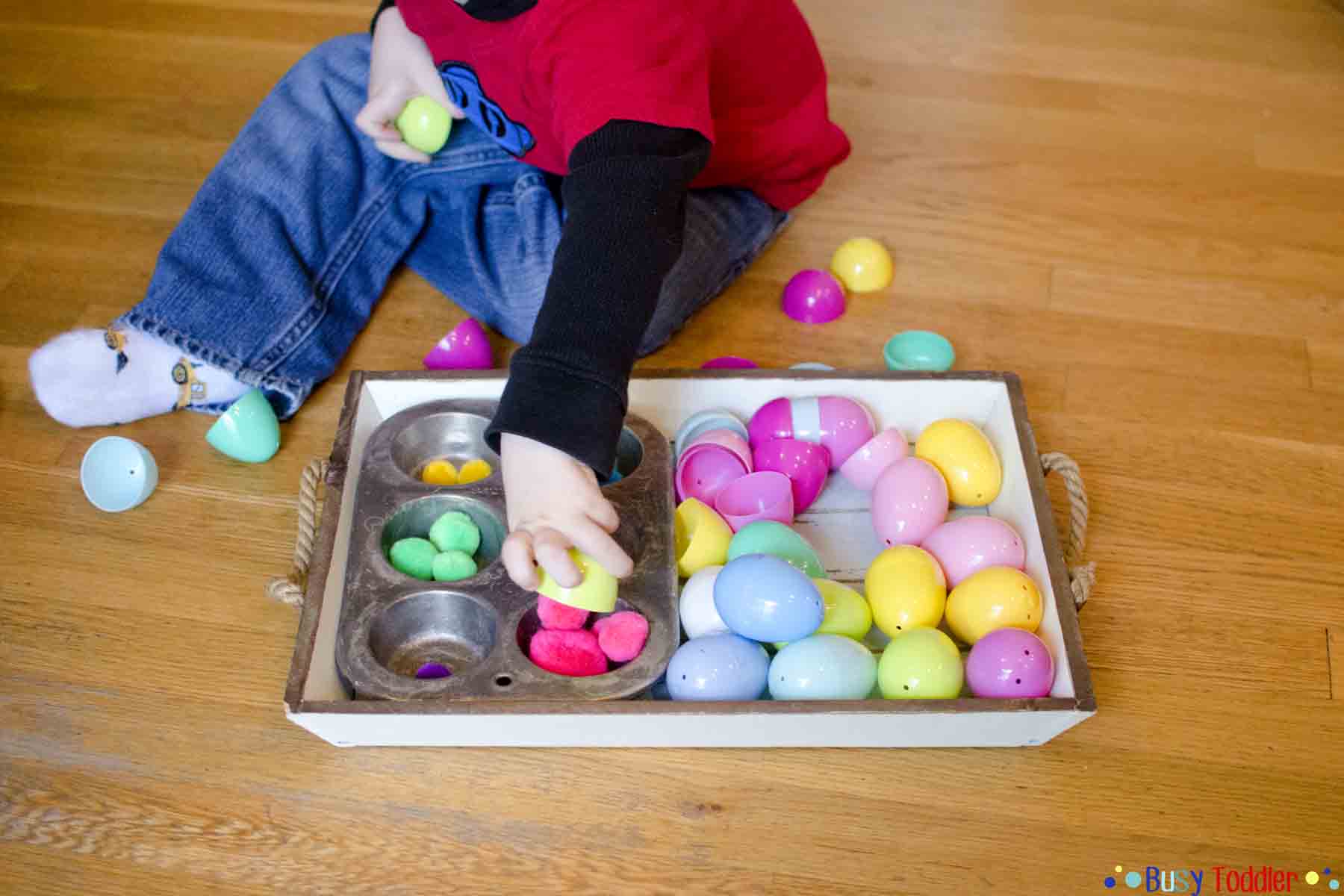 Easter Egg Color Sorting - Busy Toddler