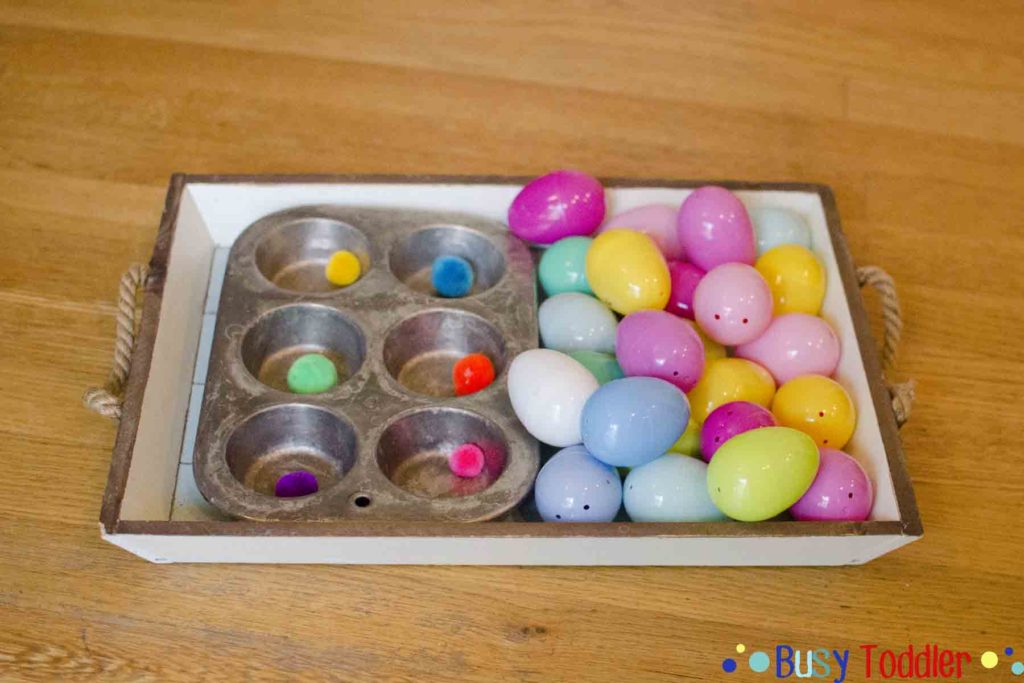 Easter Egg Color Sorting - Busy Toddler