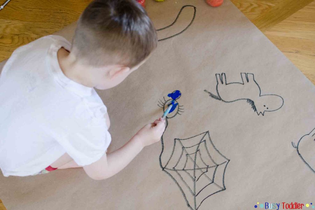 Giant Painting Art Project - Busy Toddler