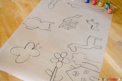 Giant Painting Art Project - Busy Toddler