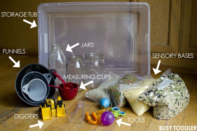 Sensory Bin Basics: What You Need to Have - Busy Toddler