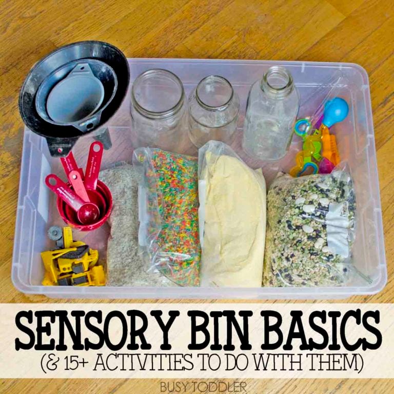 Sensory Bin Basics: What You Need to Have - Busy Toddler