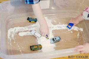 Snow Mobiles Sensory Activity - Busy Toddler