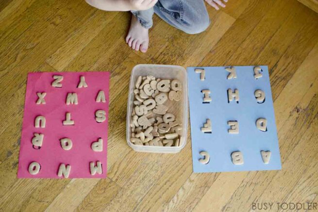Alphabet Cookie Match Game - Busy Toddler