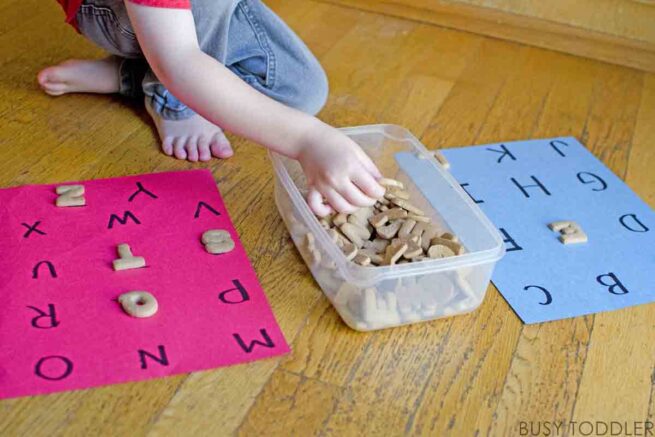 Alphabet Cookie Match Game - Busy Toddler