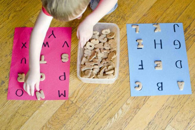 Alphabet Cookie Match Game - Busy Toddler