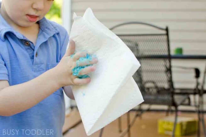 Messy Boats: Sticky, Yummy Toddler Play - Busy Toddler