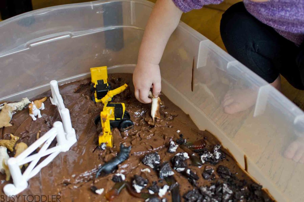 Edible Mud Sensory Play - Busy Toddler