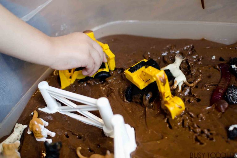 Edible Mud Sensory Play - Busy Toddler