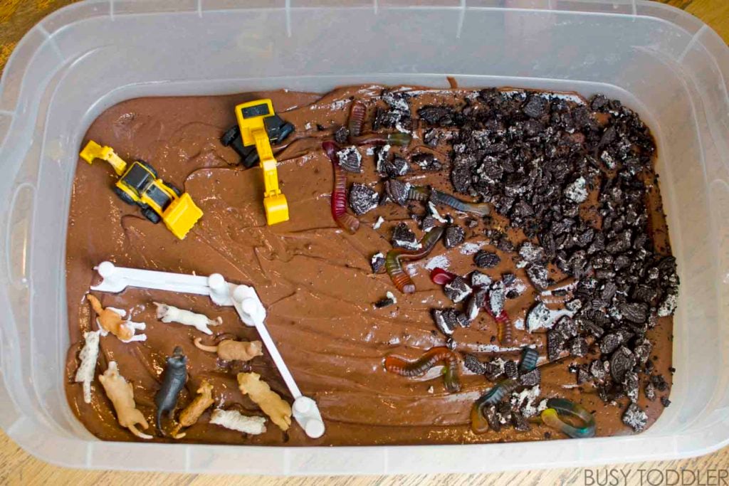 Edible Mud Sensory Play - Busy Toddler