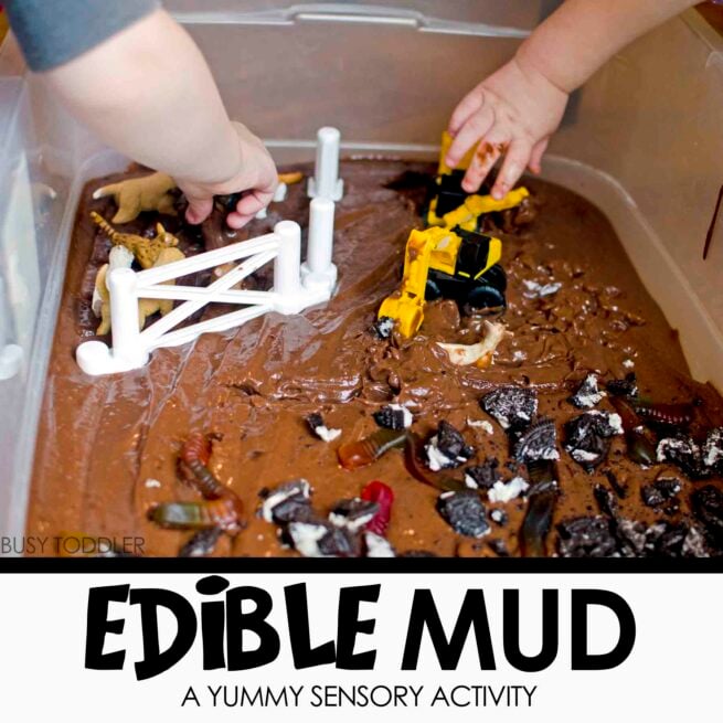 Edible Mud Sensory Play - Busy Toddler