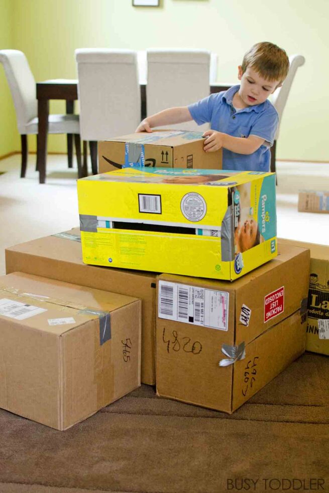 Giant Building Blocks: Toddler STEM Activity - Busy Toddler