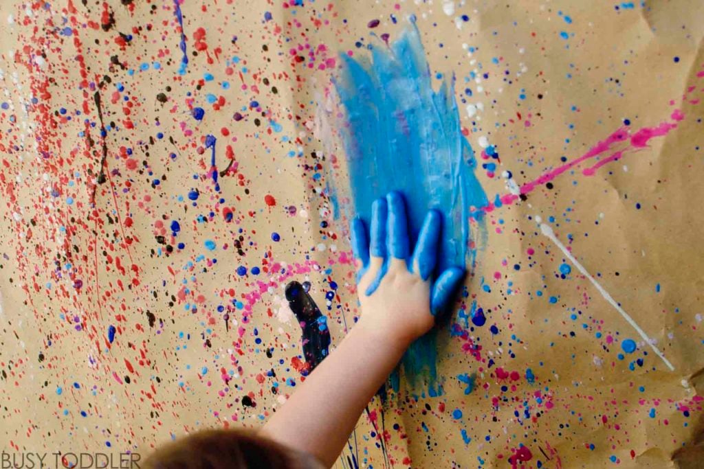 Splatter Paint Process Art - Busy Toddler