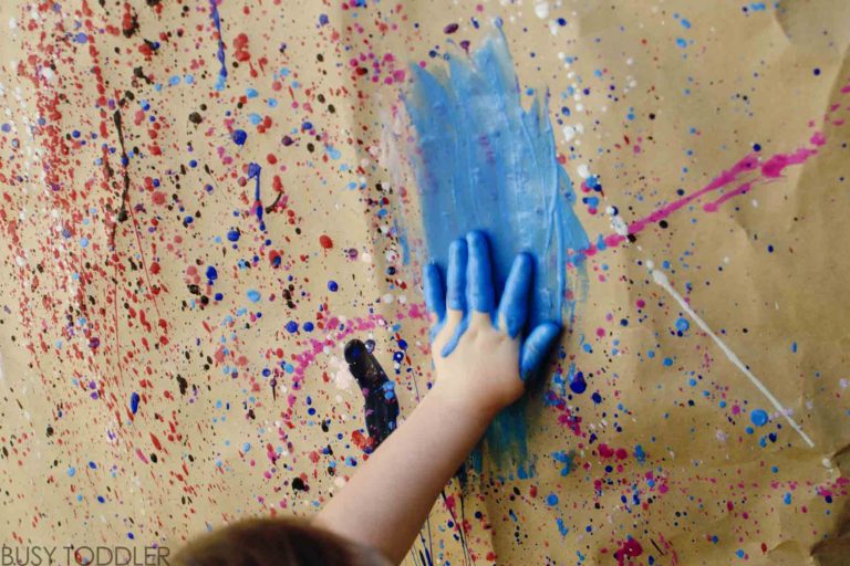 Splatter Paint Process Art - Busy Toddler