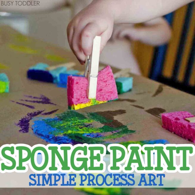 Sponge Painting Process Art - Busy Toddler