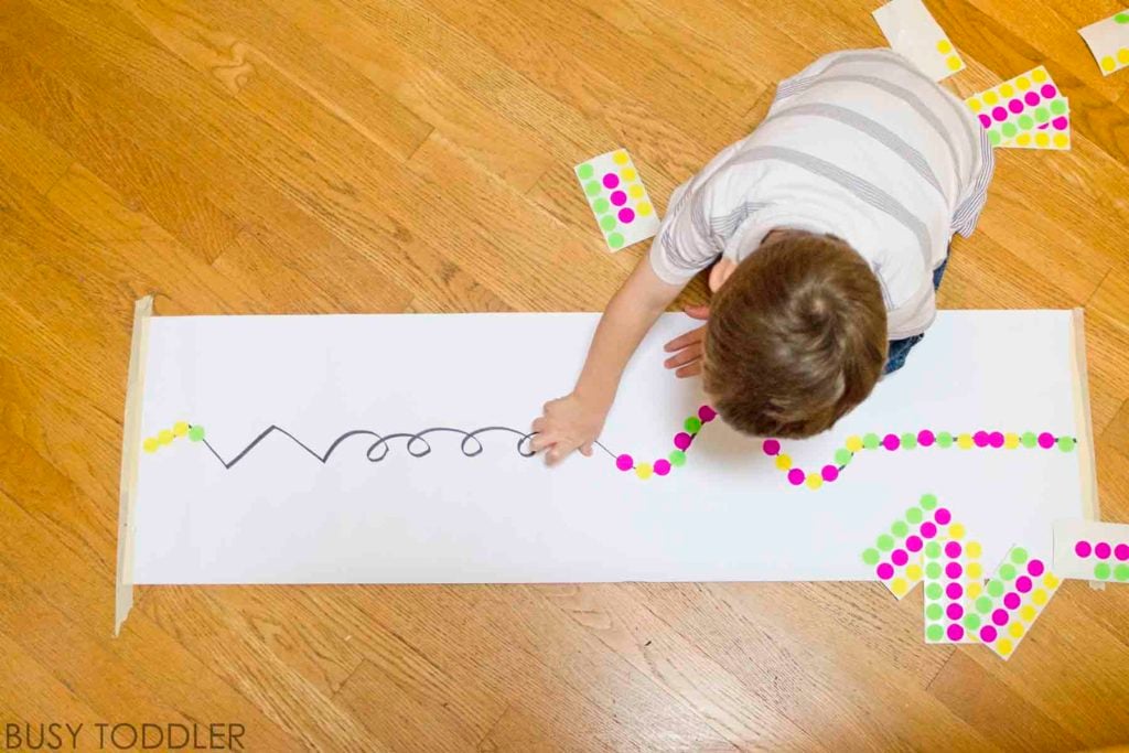 Sticker Line-Up - Busy Toddler