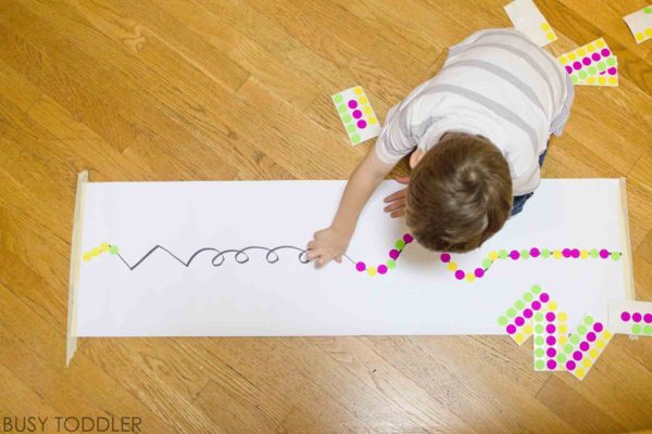 Sticker Line-Up - Busy Toddler