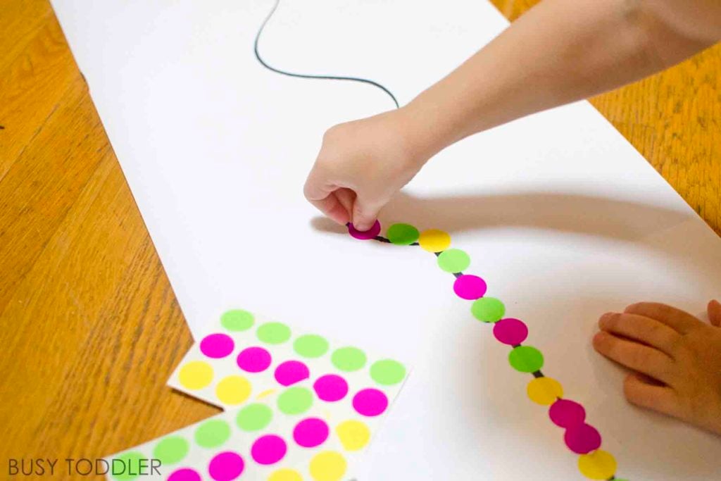 Sticker Line-Up - Busy Toddler