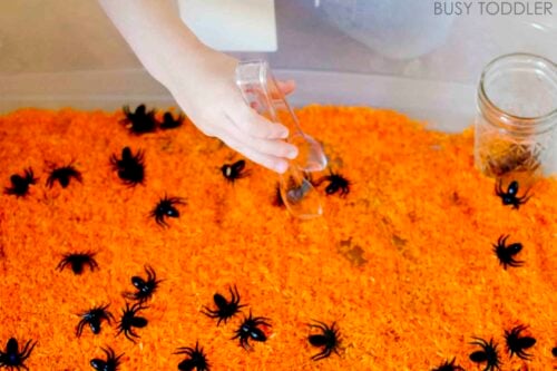 Simple Halloween Sensory Bin - Busy Toddler