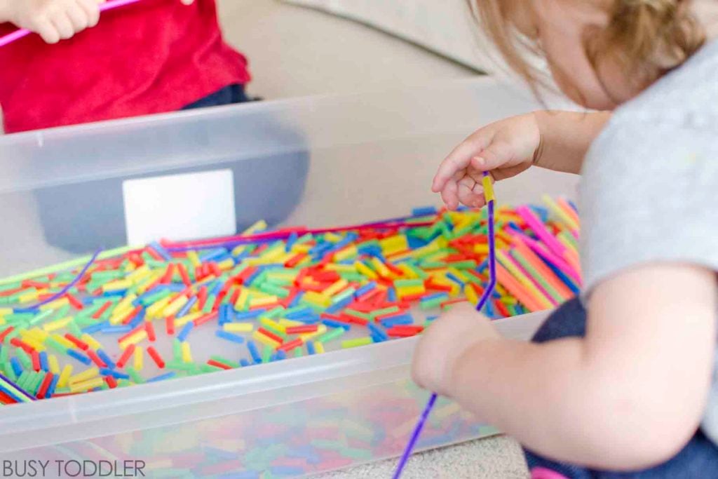 Threading Station: Quiet Time Activity - Busy Toddler