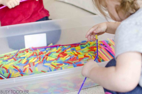 Threading Station: Quiet Time Activity - Busy Toddler