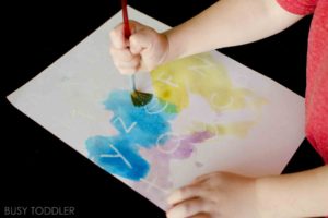 Secret Letters: An Easy Art + Literacy Activity - Busy Toddler